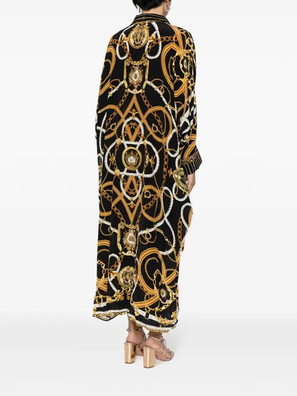 Camilla Coast To Coast Chain-Print Midi Dress In Black - 41% Off |  Editorialist