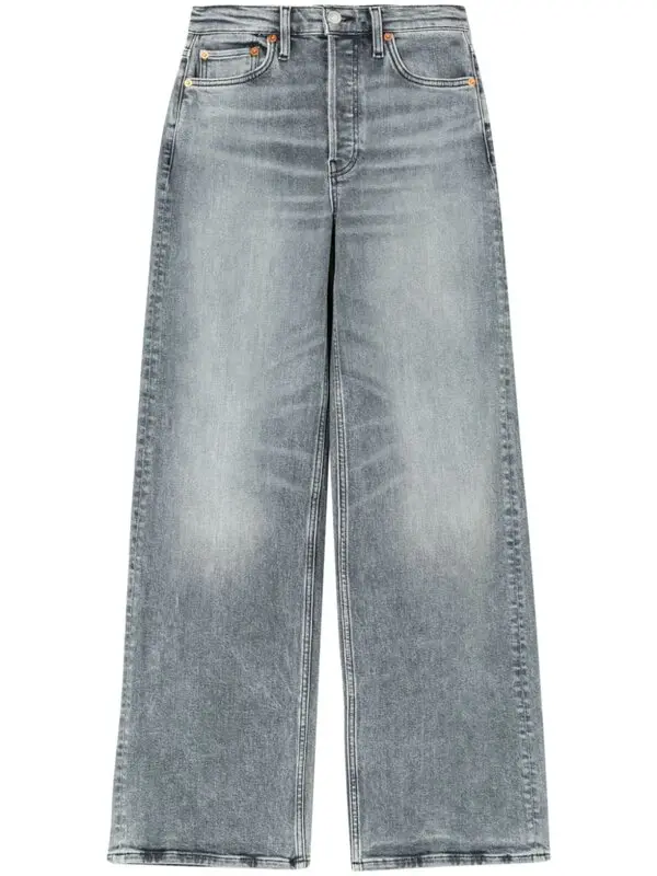RE/DONE Logo-patch Wide-leg Jeans
