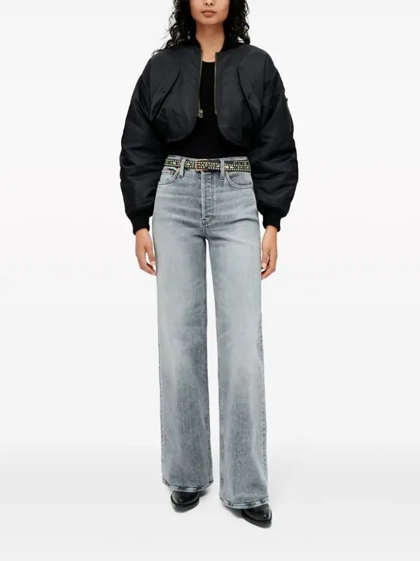 RE/DONE Logo-patch Wide-leg Jeans