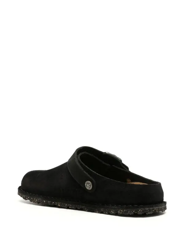 BIRKENSTOCK Lutry Suede Clogs - Black