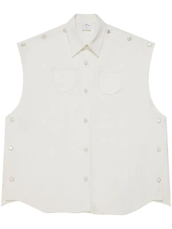 COURREGES Sleeveless Denim Shirt