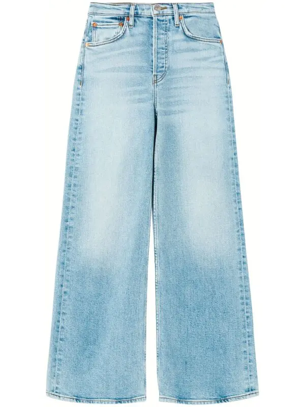 RE/DONE Wide-leg Cropped Jeans