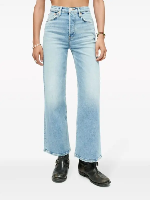 RE/DONE Wide-leg Cropped Jeans