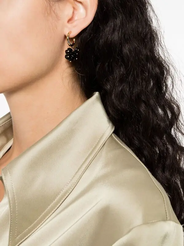 Isabel Marant Étoile Tone Crystal Embellished Hoop Earrings