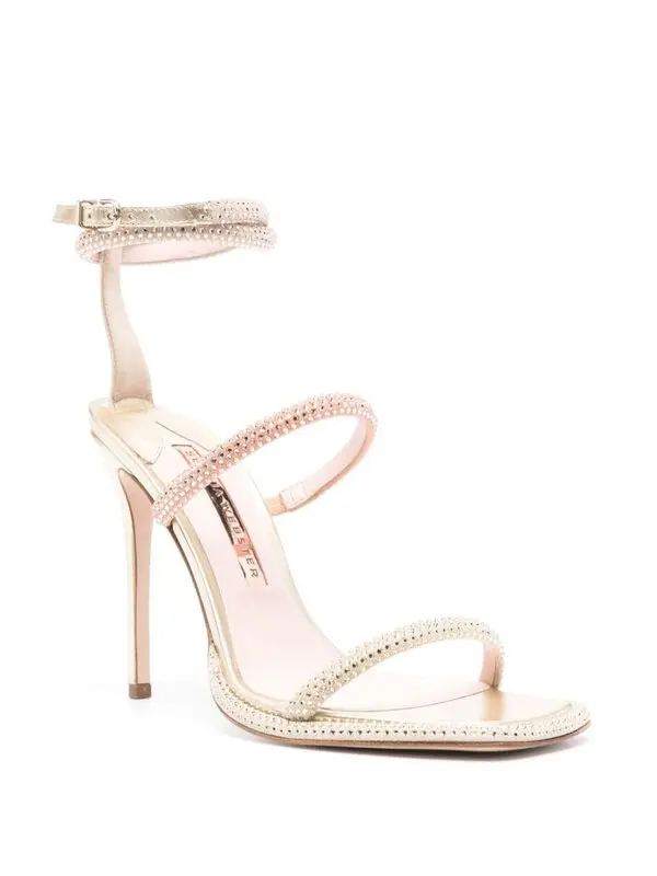 SOPHIA WEBSTER Callista 110mm Leather Sandals - Gold