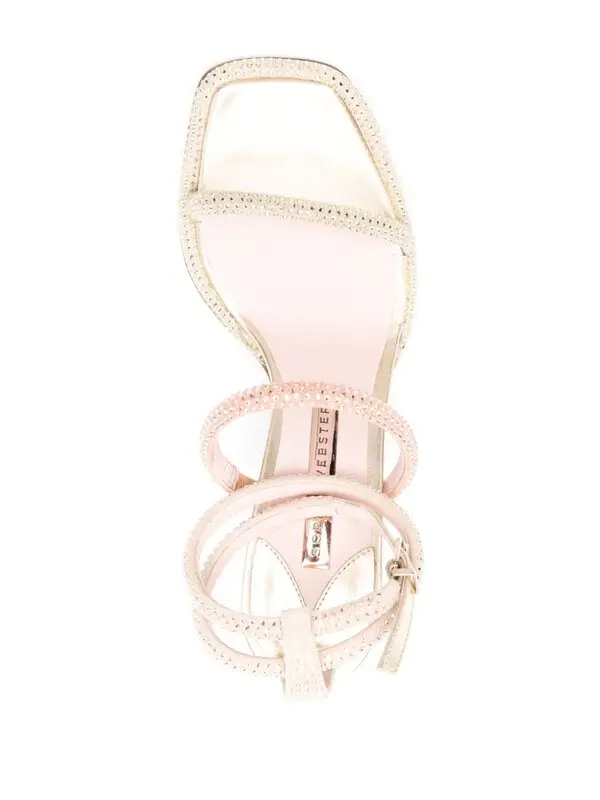 SOPHIA WEBSTER Callista 110mm Leather Sandals - Gold
