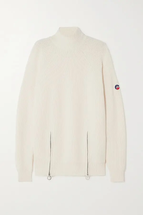 Fusalp Cybele Ribbed Merino Wool Turtleneck Sweater