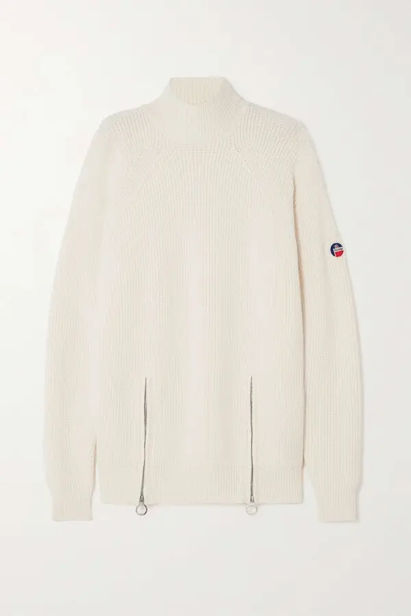 Fusalp Cybele Ribbed Merino Wool Turtleneck Sweater