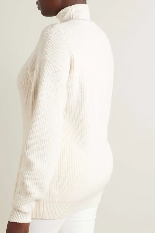 Fusalp Cybele Ribbed Merino Wool Turtleneck Sweater