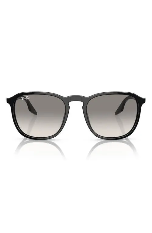 Ray-ban 52mm Square Sunglasses - Black/clear Gradient Grey