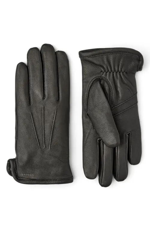 HESTRA Andrew Leather Gloves - Black