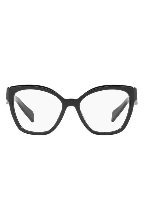 Prada 56mm Square Eyeglasses - Black