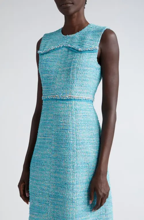 St. John Eyelash Tweed A-line Dress