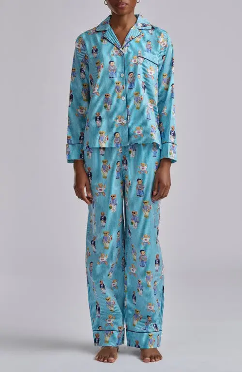 Polo Ralph Lauren Madison Cotton Pajamas - Aqua Mist