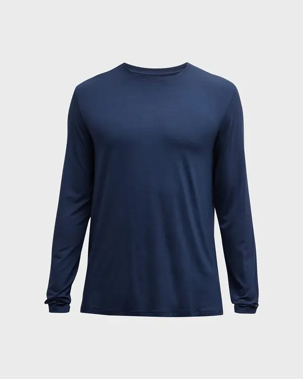 Derek Rose Long-sleeve Jersey Tee - Navy