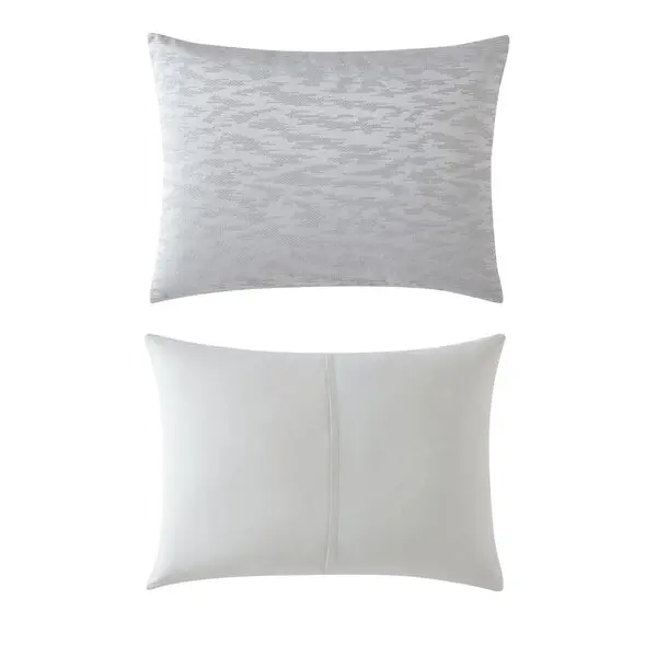 Vera Wang Illusion Grey Duvet Cover Set - Silver/gray