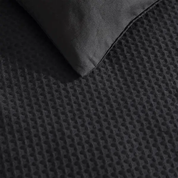 Vera Wang Waffle Pique Cotton Duvet Cover Set