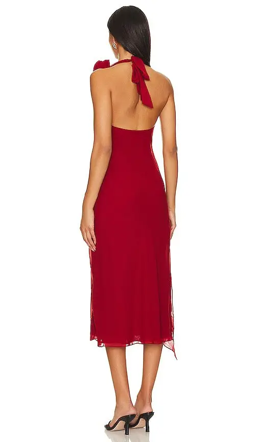 lovers and friends burgundy dress Lovers and Friends Red Burgundy Noa Faux Leather Mini Dress UK XS