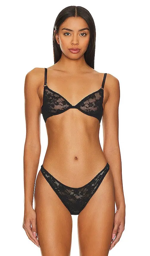 Fleur Du Mal Le Stretch Multifit Unlined Demi Bra - Black