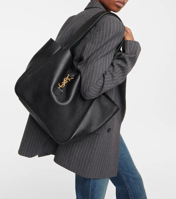 Saint Laurent Le 5 À 7 Bea Leather Tote Bag