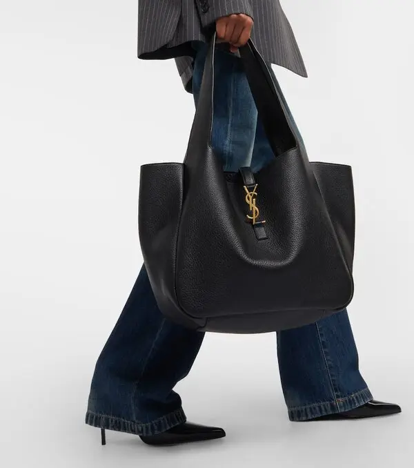Saint Laurent Le 5 À 7 Bea Leather Tote Bag