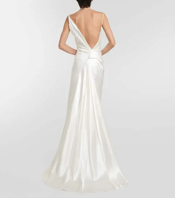 Vivienne Westwood Bridal Minerva Silk Satin Gown - White | Editorialist