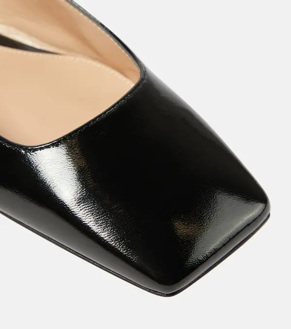 GIANVITO ROSSI Freeda Leather Slingback Flats