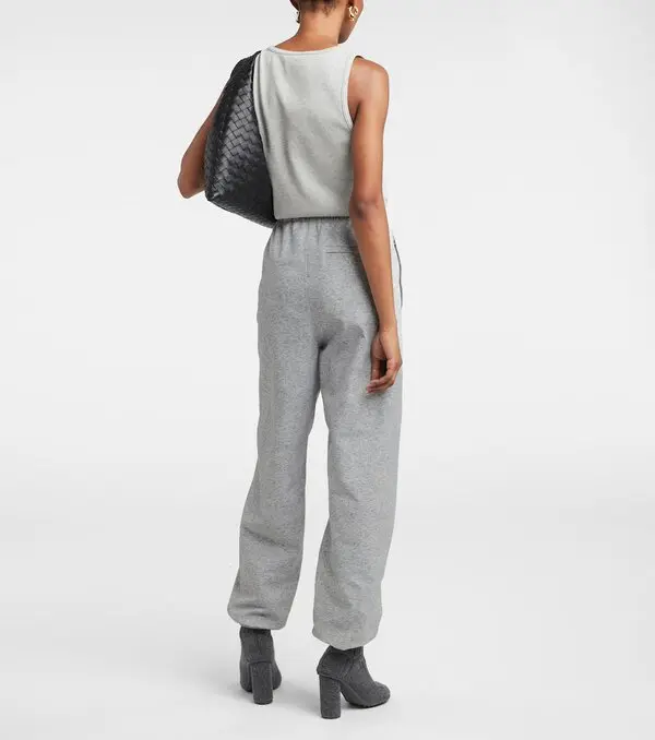 Bottega Veneta Trompe L'oeil Leather Sweatpants - Grey