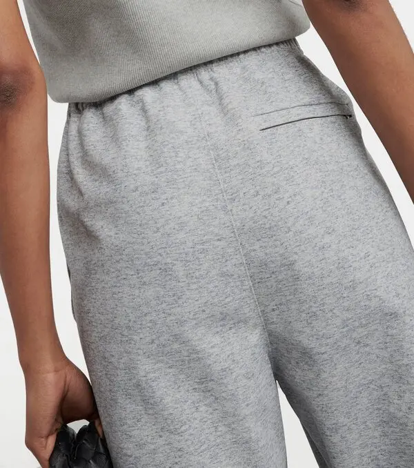 Bottega Veneta Trompe L'oeil Leather Sweatpants - Grey