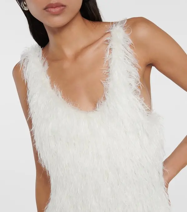 Coperni Feather Mini Dress