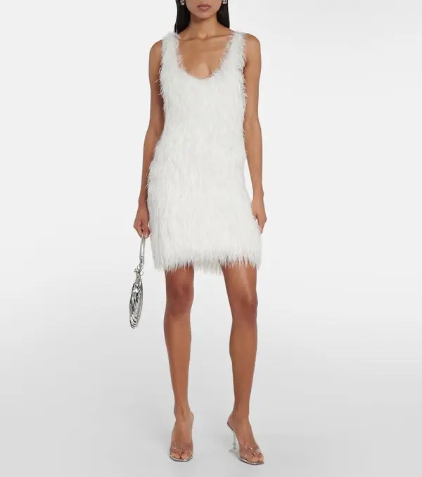 Coperni Feather Mini Dress
