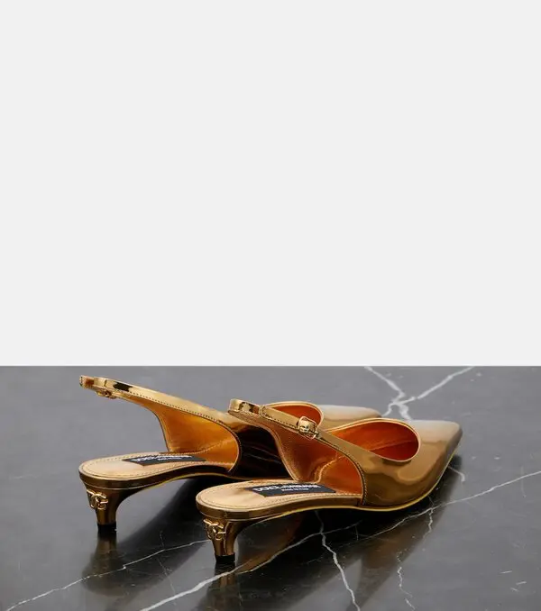 Dolce & Gabbana Metallic Slingback Pumps