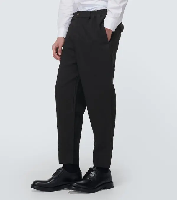 Comme Des Garçons Mid-rise Cropped Pants