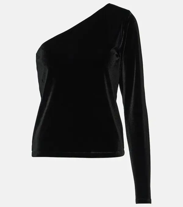 Polo Ralph Lauren One-shoulder Velvet Top