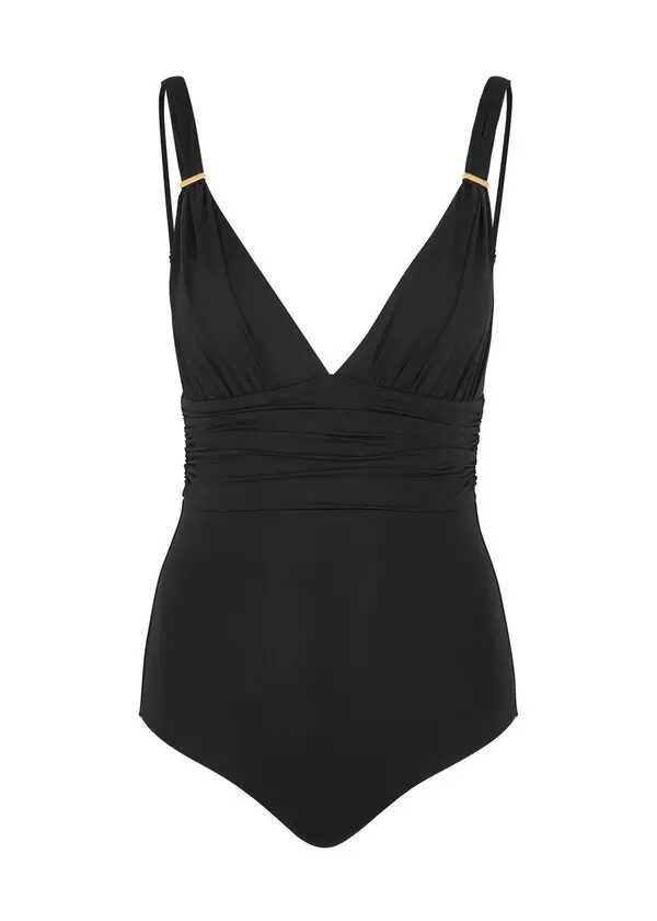 Melissa Odabash Panarea Plunge Swimsuit - Black