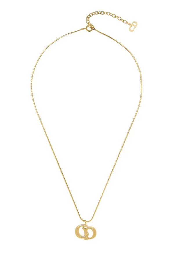 Dior Cd' Logo Necklace - Gold