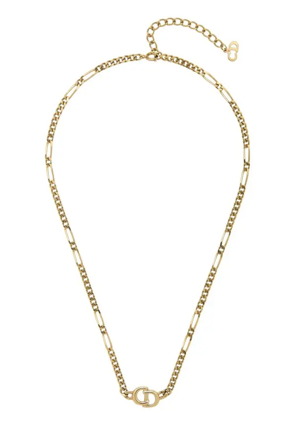 Dior Necklace With 'cd' Logo Pendant - Gold