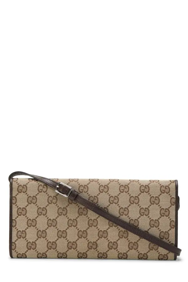 Gucci Original Gg Canvas Bamboo Shoulder Bag