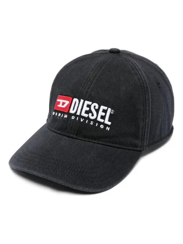 DIESEL Logo-embroidered Cotton Cap - Black