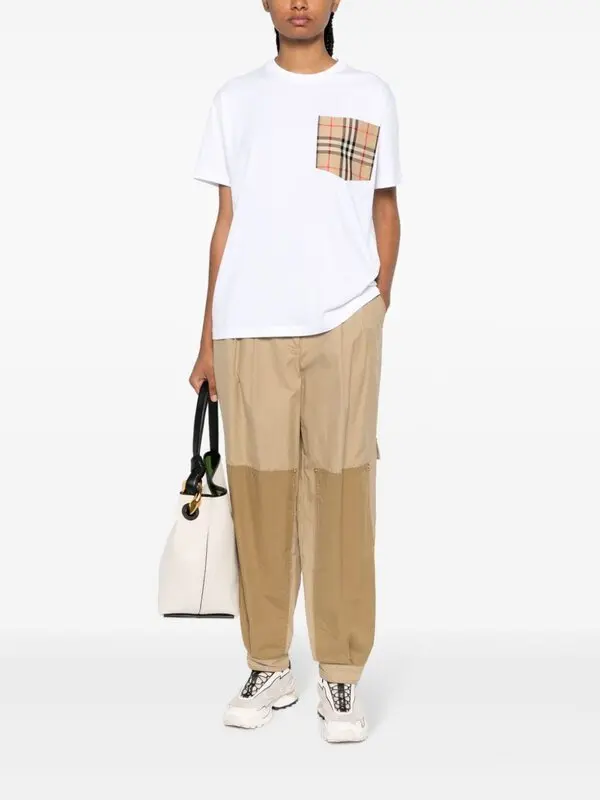 Burberry Contrast Pocket Cotton T-shirt - White