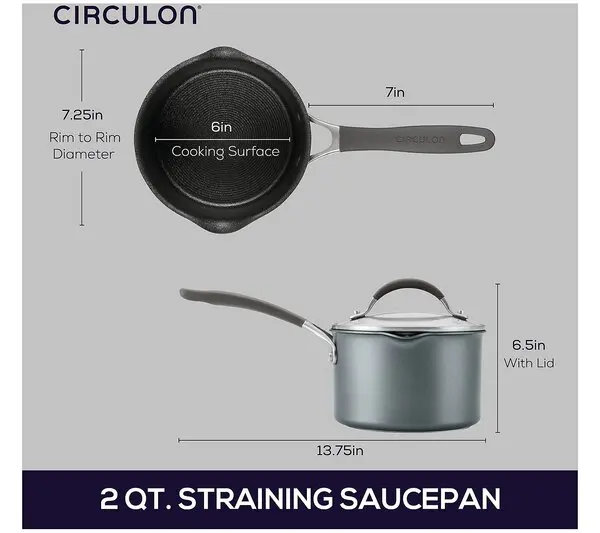 CIRCULON A1 Series-scratch Defense 2qt Covered Aucepan