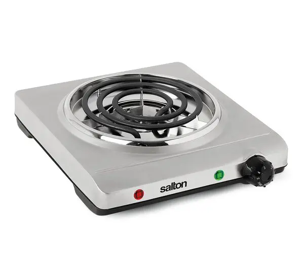 SALTON Stainless Steel Portable Cooktop - Silver