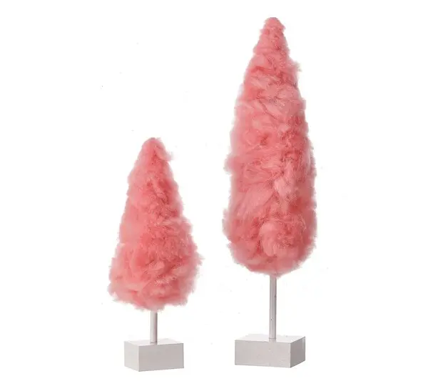 VALERIE PARR HILL 2-piece 8' & 12' Cotton Candy Trees Set - One-color