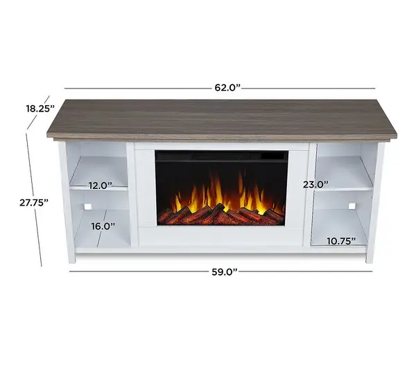REAL FLAME Tramore 62' Slim Electric Fireplace V Stand