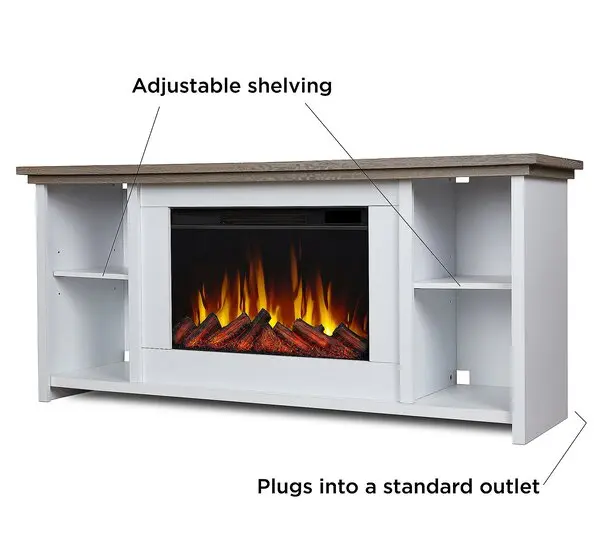 REAL FLAME Tramore 62' Slim Electric Fireplace V Stand