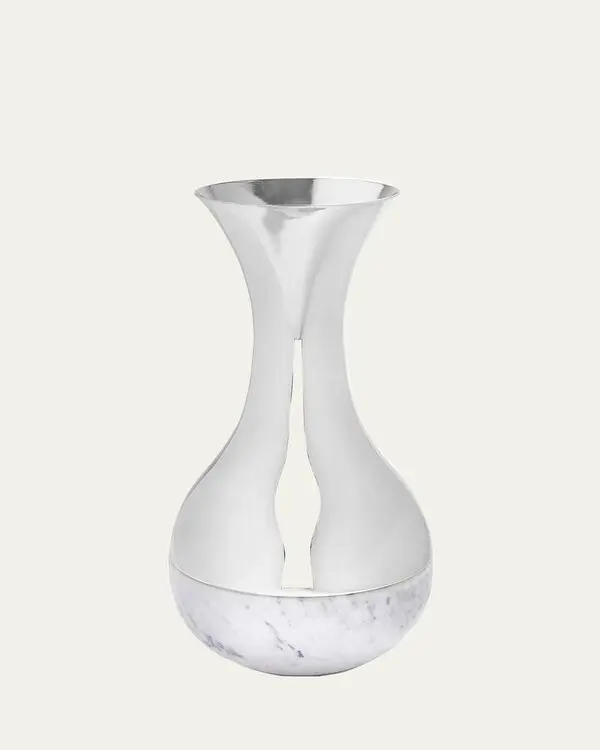 ANNA NEW YORK Dual Vase - Carrara Slvr