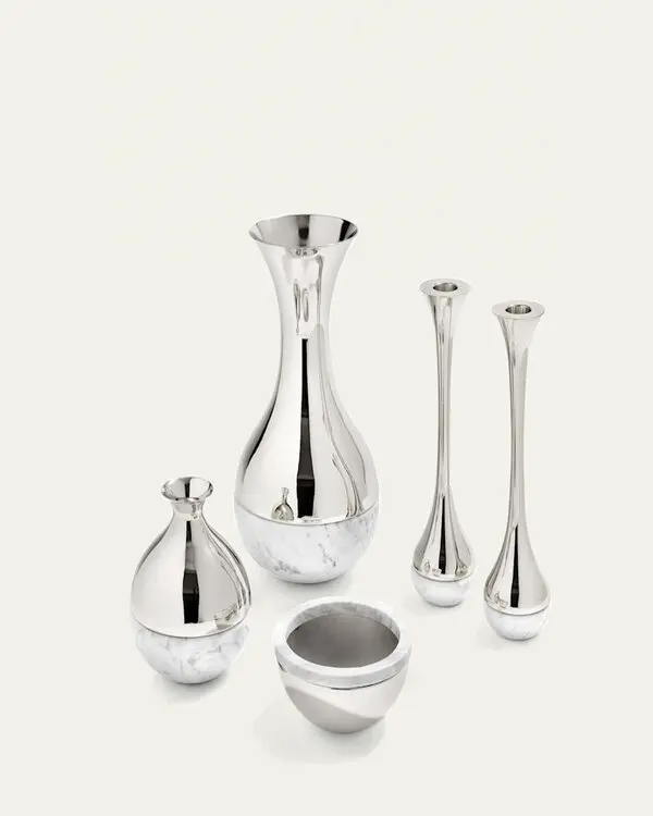 ANNA NEW YORK Dual Vase - Carrara Slvr