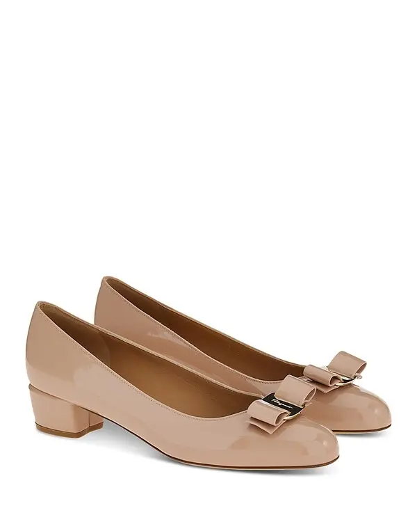 FERRAGAMO Vara Low-heel Pumps - Amaretti