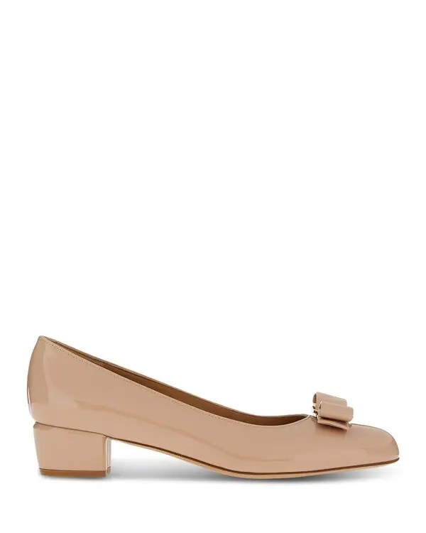FERRAGAMO Vara Low-heel Pumps - Amaretti