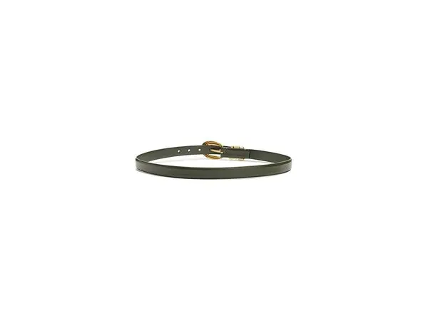 Madewell Triple Metal Keeper Belt In Leather - Olive